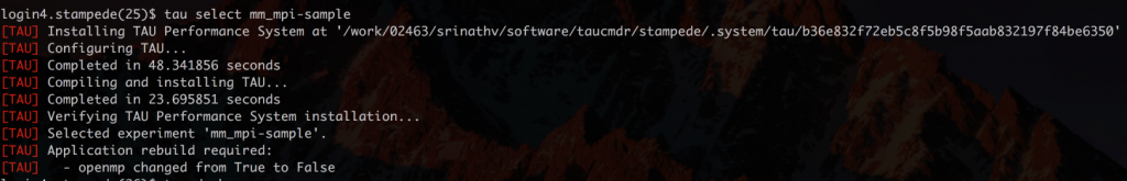 Tau Commander Tutorial Example 1 Mpi Only Paratools Inc